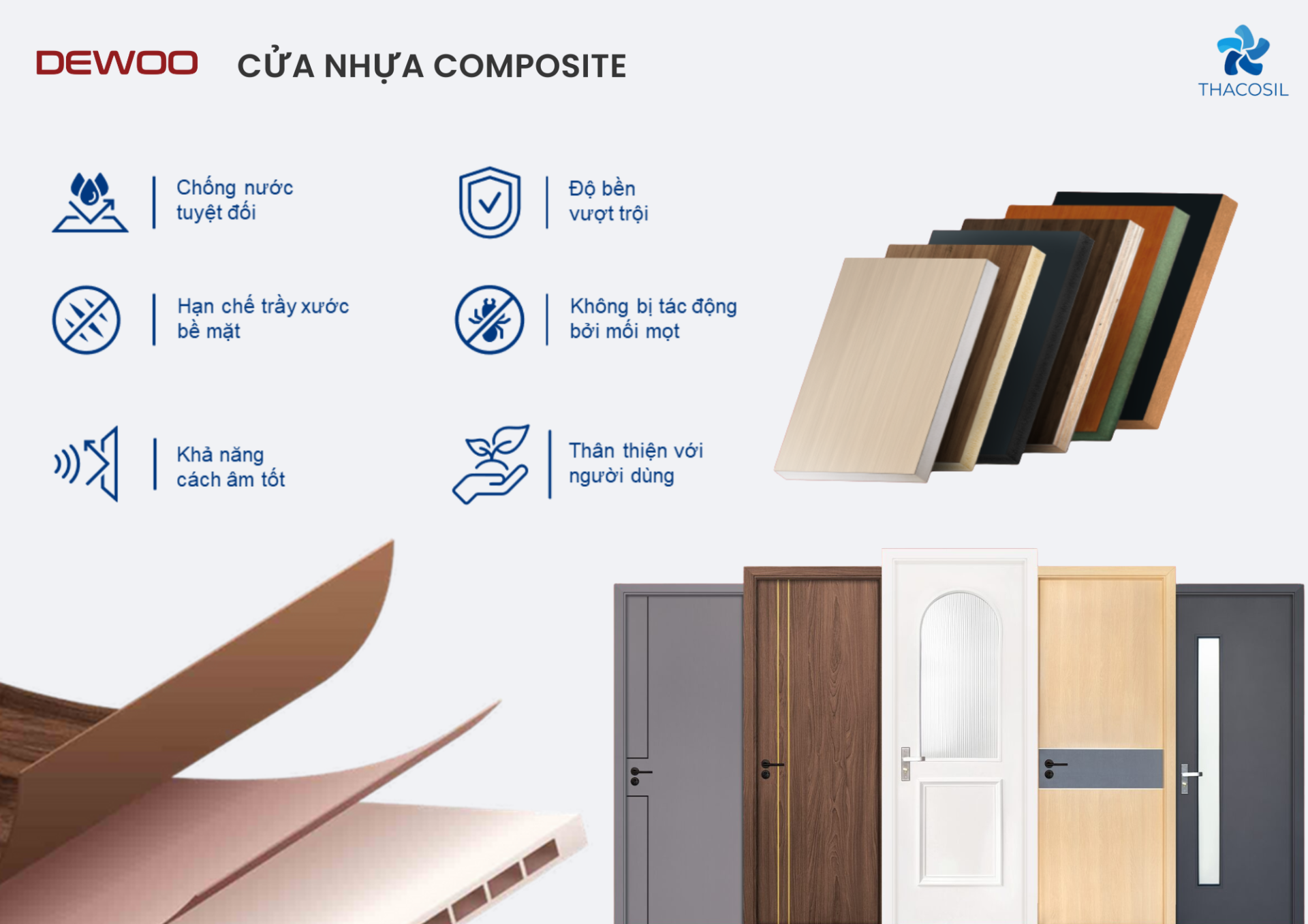 DEWOO - HỆ THỐNG CỬA NHỰA COMPOSITE